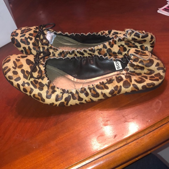 Merona | Shoes | Nwot Merona Stretch Ballerinas Leather Calf Hair Sz 1 ...